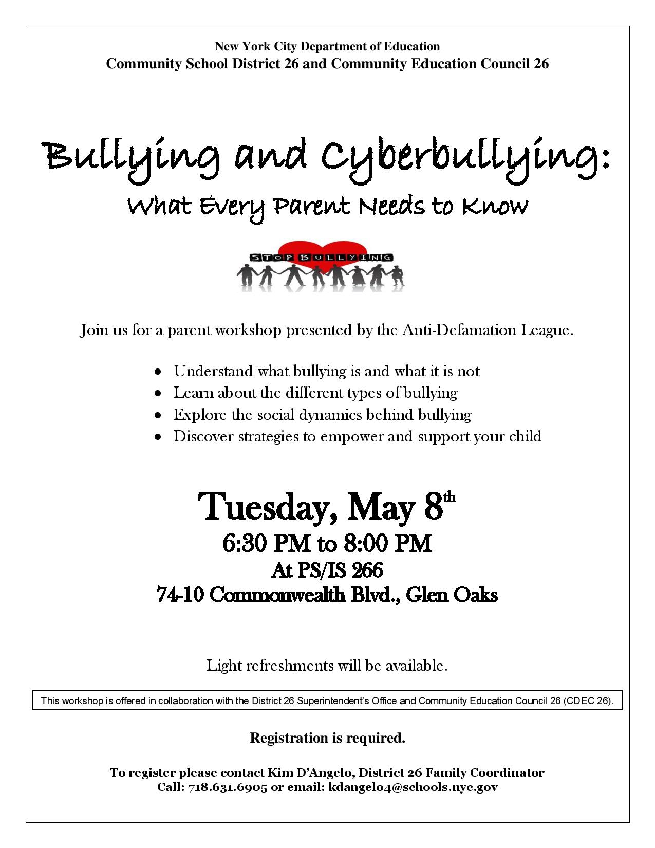 05/08 Bullying and Cyberbullying: What every Parent Needs to Know | P.S ...