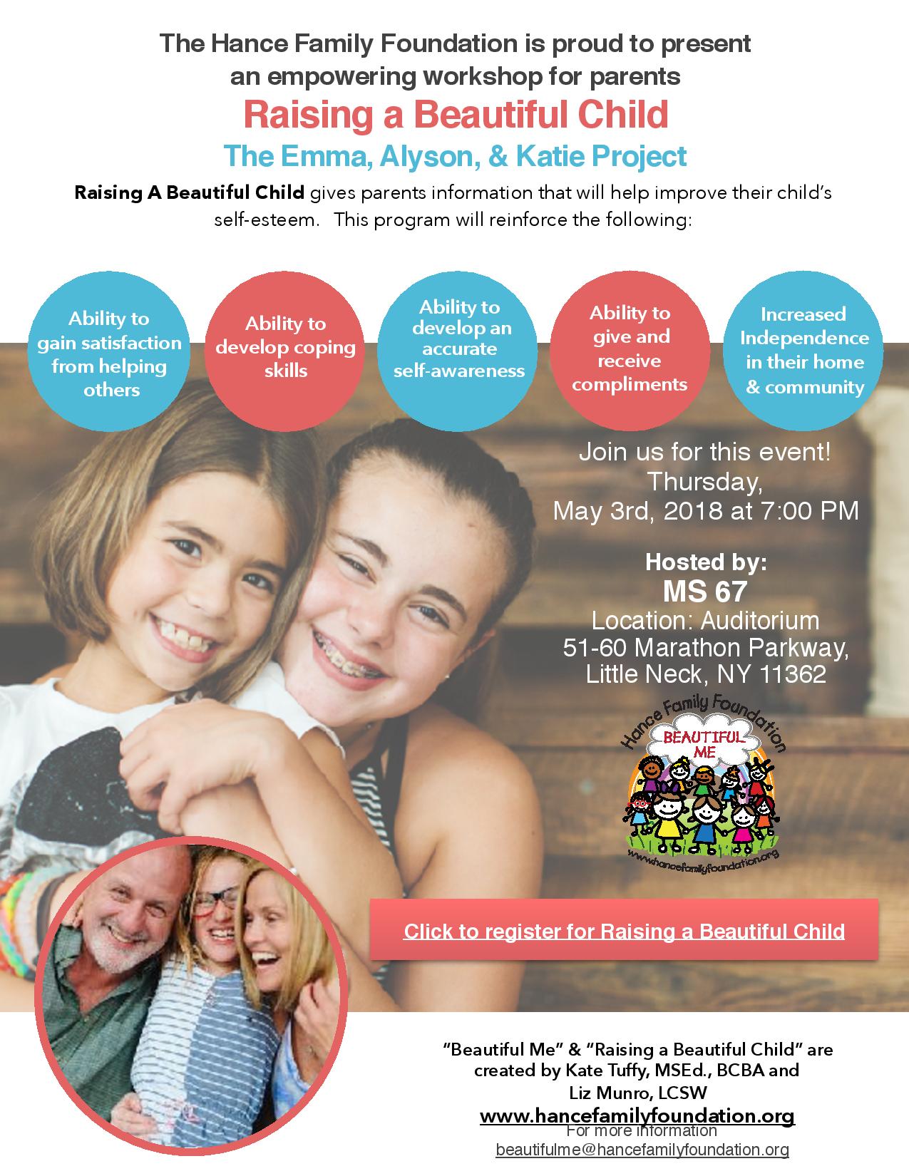 05/03 Raising a Beautiful Child | P.S. 188Q Kingsbury School, Dream ...