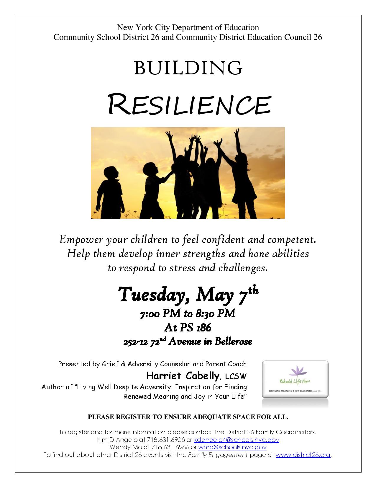 03/07 Building Resilience Workshop | P.S. 188Q Kingsbury School, Dream ...